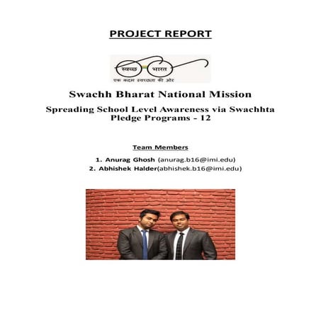 Swachh Bharat_PROJECT REPORT_Anurag & Abhishek | PDF