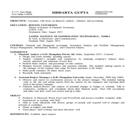 Junaid Khan Resume (2) | DOC
