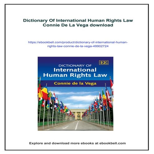 Dictionary Of International Human Rights Law Connie De La Vega | PDF