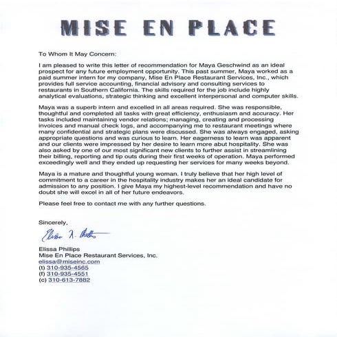 Letter of Rec. | PDF