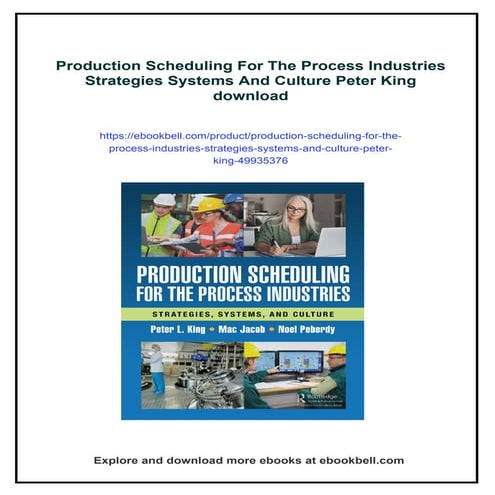 Production Scheduling For The Process Industries Strategies Systems And ...