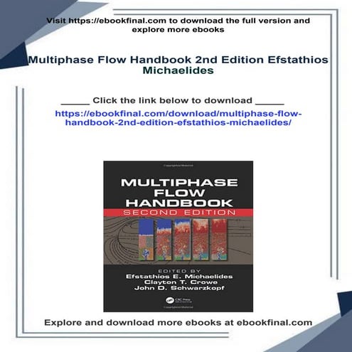 Multiphase Flow Handbook 2nd Edition Efstathios Michaelides | PDF