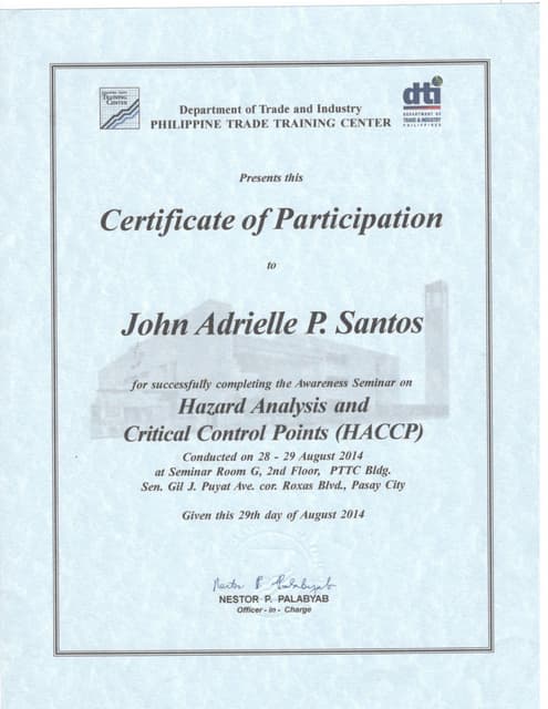 CSB - OJT certificate 300hrs | PDF