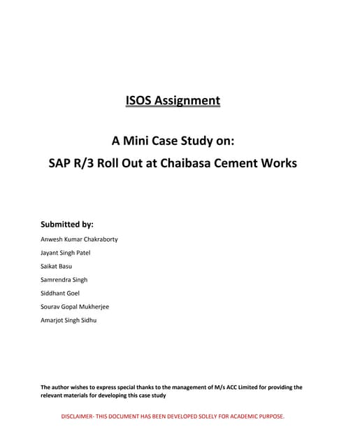 Jk cements case study | PDF