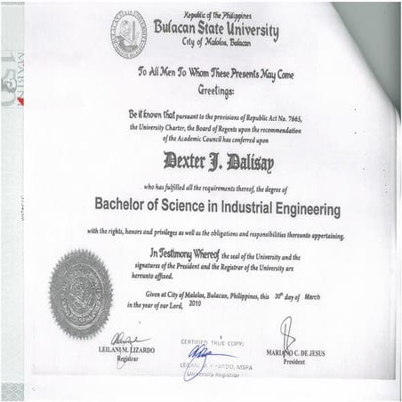 Attested College Diploma | PPT