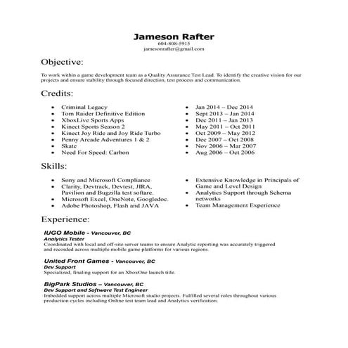 JRafter-Resume | PDF