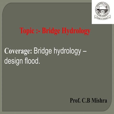 Bridge Hydrology in bridge engineering.pptx