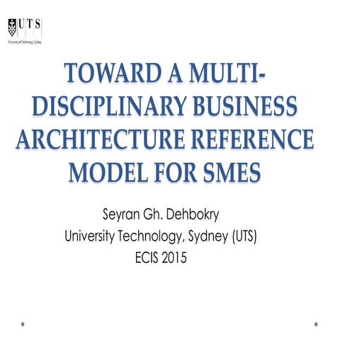 BARM for SMEs-ECIS Presentation | PPTX