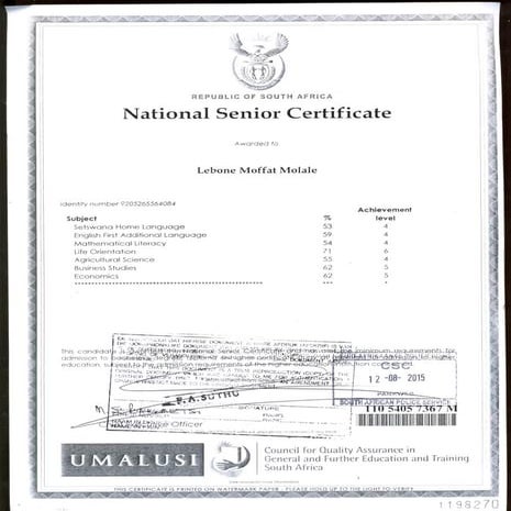 national senior certificate | PDF