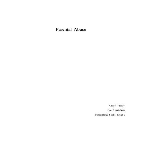 Parental abuse | PDF