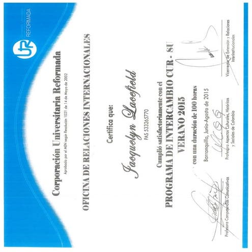 CUR Certificate | PDF