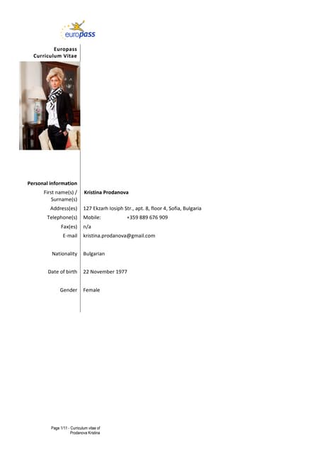 CV- Kristina Amamchiani | PDF