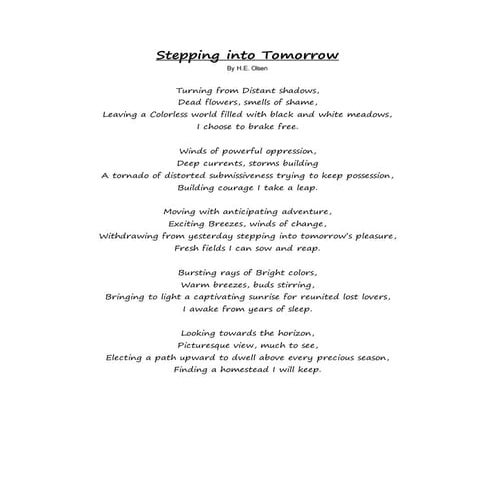 Stepping into Tomorrow | DOCX