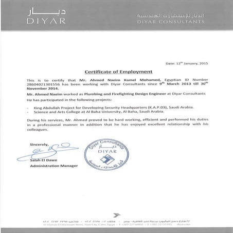 My Experience Certificates | PDF