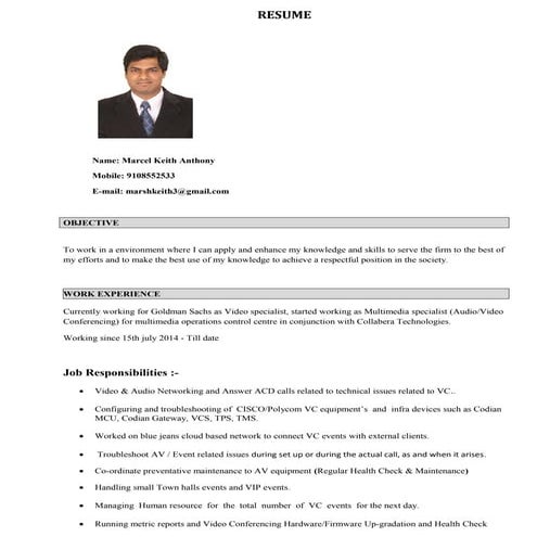 Marcel Resume | DOC