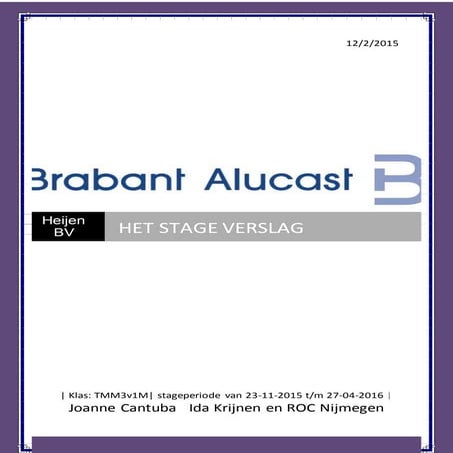 het stage verslag 5(jr) | PDF
