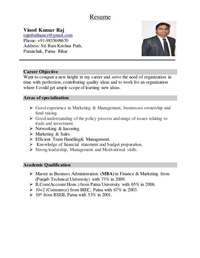 Vinod Resume