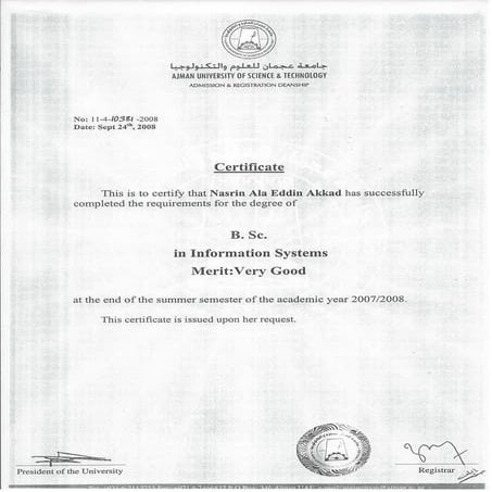 BSC Certificate | PDF