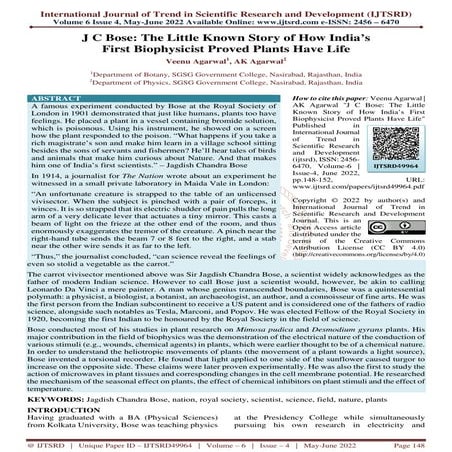 J C Bose The Little Known Story of How India’s First Biophysicist ...