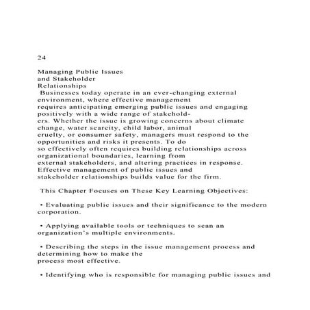 24Managing Public Issues and Stakeholder Relationships.docx ...