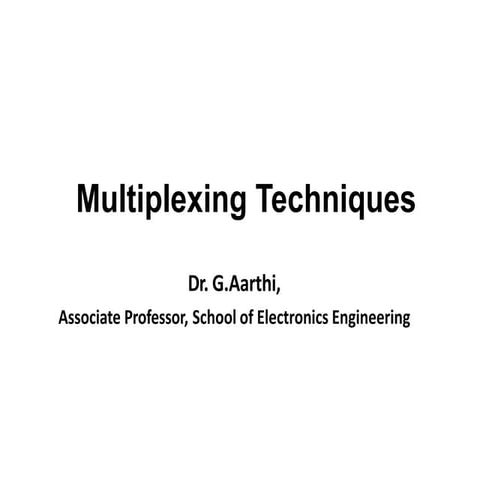 24 Multiplexing Techniques Pdf