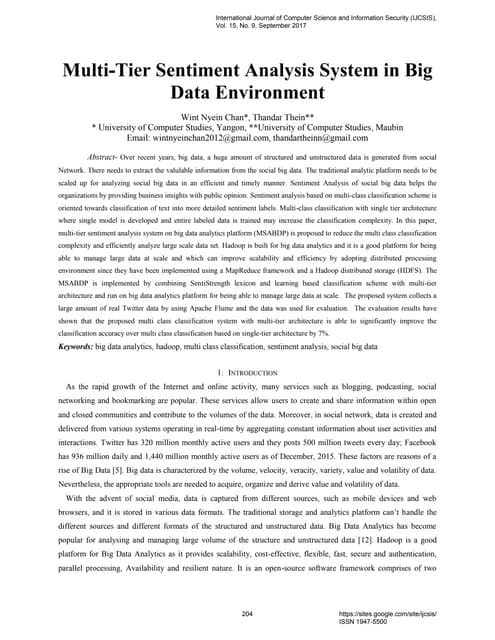 Sentiment Analysis in Social Media and Its Operations | PDF