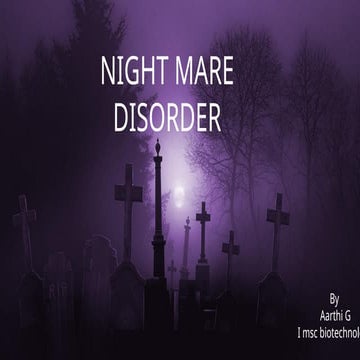 nightmare mare disorder , types of nightmare | PPTX