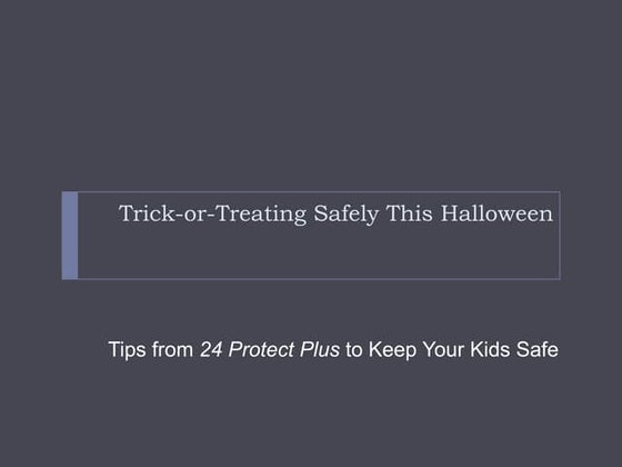 Halloween Safety Tips | PDF