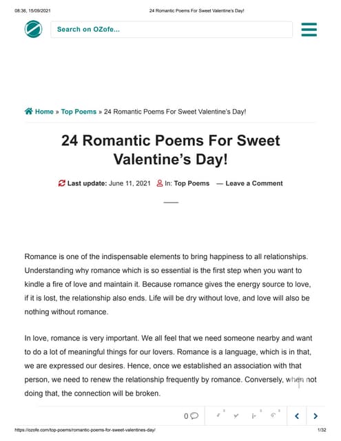 St. valentine´s poems | PDF