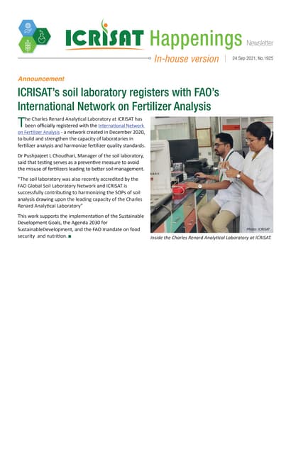 Biometrics @ ICRISAT | PPT