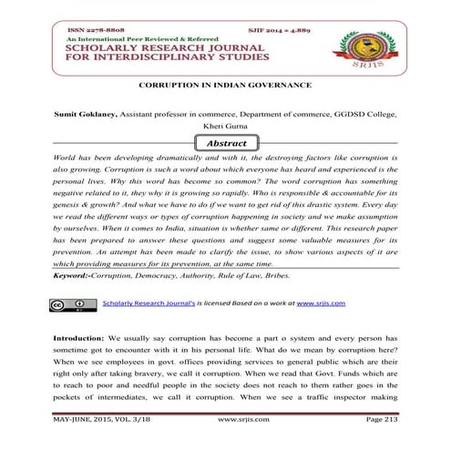 Paragraph On Corruption In Bangladesh | PDF