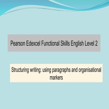 FS English Level 2 - March 25, 2023 (Writing Structure and using ...