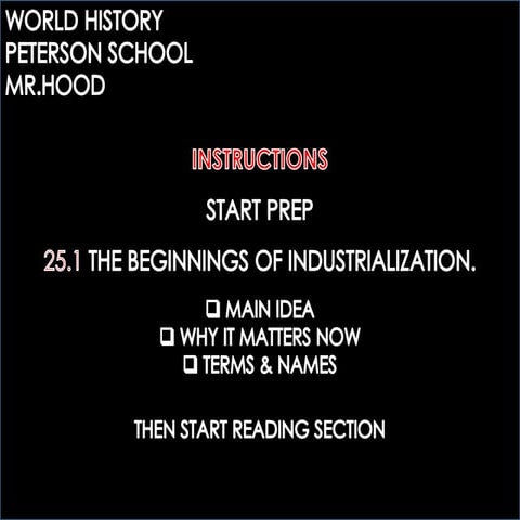 25.1 the beginnings of industrialization new | PPTX