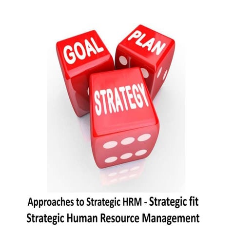 Approaches to strategic hrm strategic fit - strategic human resource ...