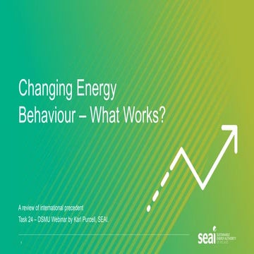 Changing Energy Behaviour – What Works? | PPT