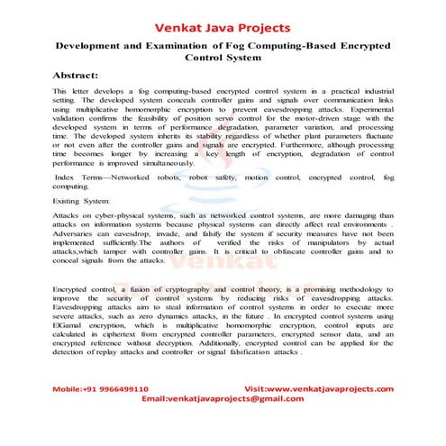 Development And Examination Of Fog Computing Based Encrypted Control 8413