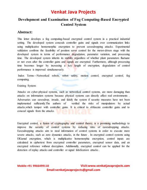 Development And Examination Of Fog Computing Based Encrypted Control 8413
