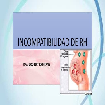 INCOMPATIBILIDAD DE RH.pptx GINECOLOGIA Y OBSTETRICIA | PPTX