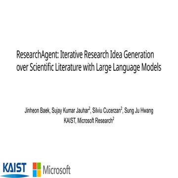 ResearchAgent: Iterative Research Idea Generation over Scientific ...