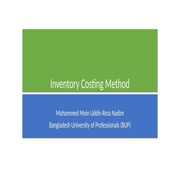 25. Inventory Costing Method. accounting basic | PPTX