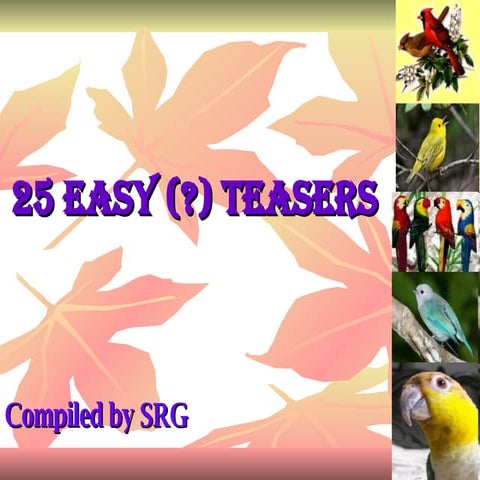 25 Easy Teasers | PPT