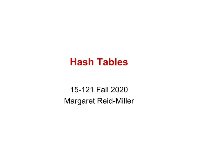 Hash Tables For Data Structures And Algorithm Ppt 9042
