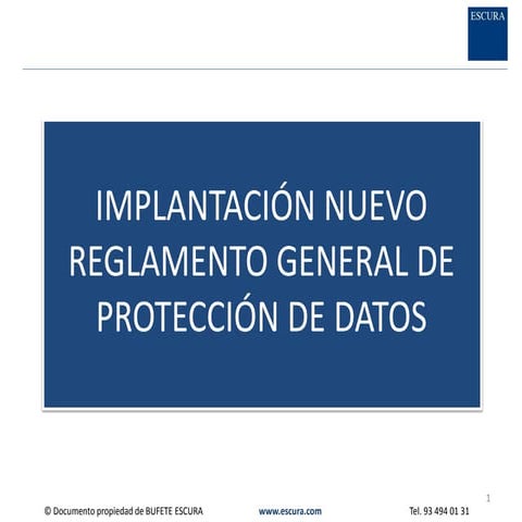 25 RGPD - reglamento general de protección de datos | PDF