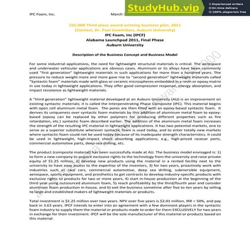 25,000-dollar Alabama Launchpad Award winning business plan 2011.pdf