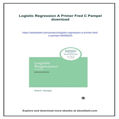 Logistic Regression A Primer Fred C Pampel | PDF