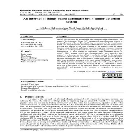 An Internet Of Things Based Automatic Brain Tumor Detection System Pdf