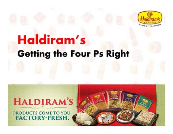 Presentation On Haldiram | PPTX | Malls & Shopping Centers | Attractions