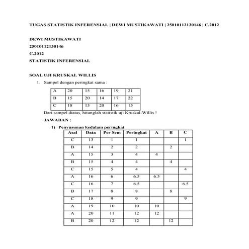 STATISTIK INFERENSIAL | DOCX