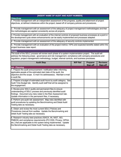 Project auditing | PPT | Databases | Computer Software and Applications