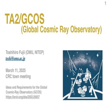 TA2/GCOS (Global Cosmic Ray Observatory) | PDF